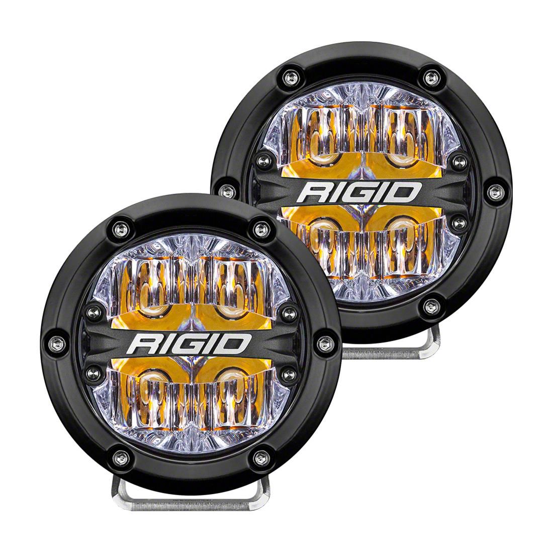 Rigid Industries F-150 4-Inch 360-Series LED Off-Road Lights with Amber ...