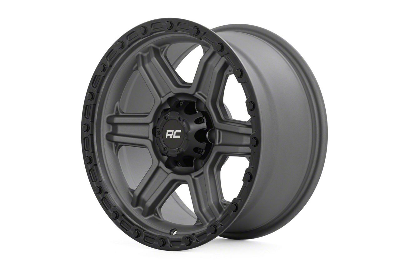 Rough Country Ranger 79 Series Gunmetal Gray with Black Ring 6-Lug ...