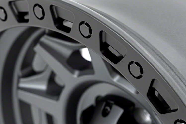 Rough Country Canyon 85 Series Simulated Beadlock Gunmetal Gray 6-Lug ...