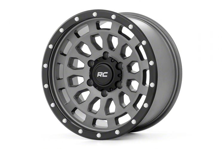 Rough Country Canyon 87 Series Simulated Beadlock Gray and Black 6-Lug ...