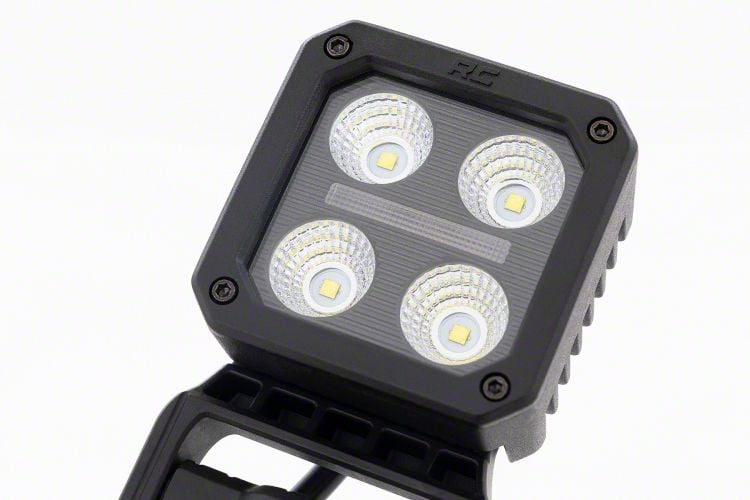 Rough Country F-150 2-Inch Square LED Lights with Swivel Mounts; Flood ...