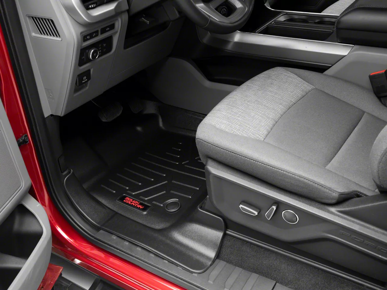 Rough Country F-150 Heavy Duty Front and Rear Floor Mats; Black M-51515 ...