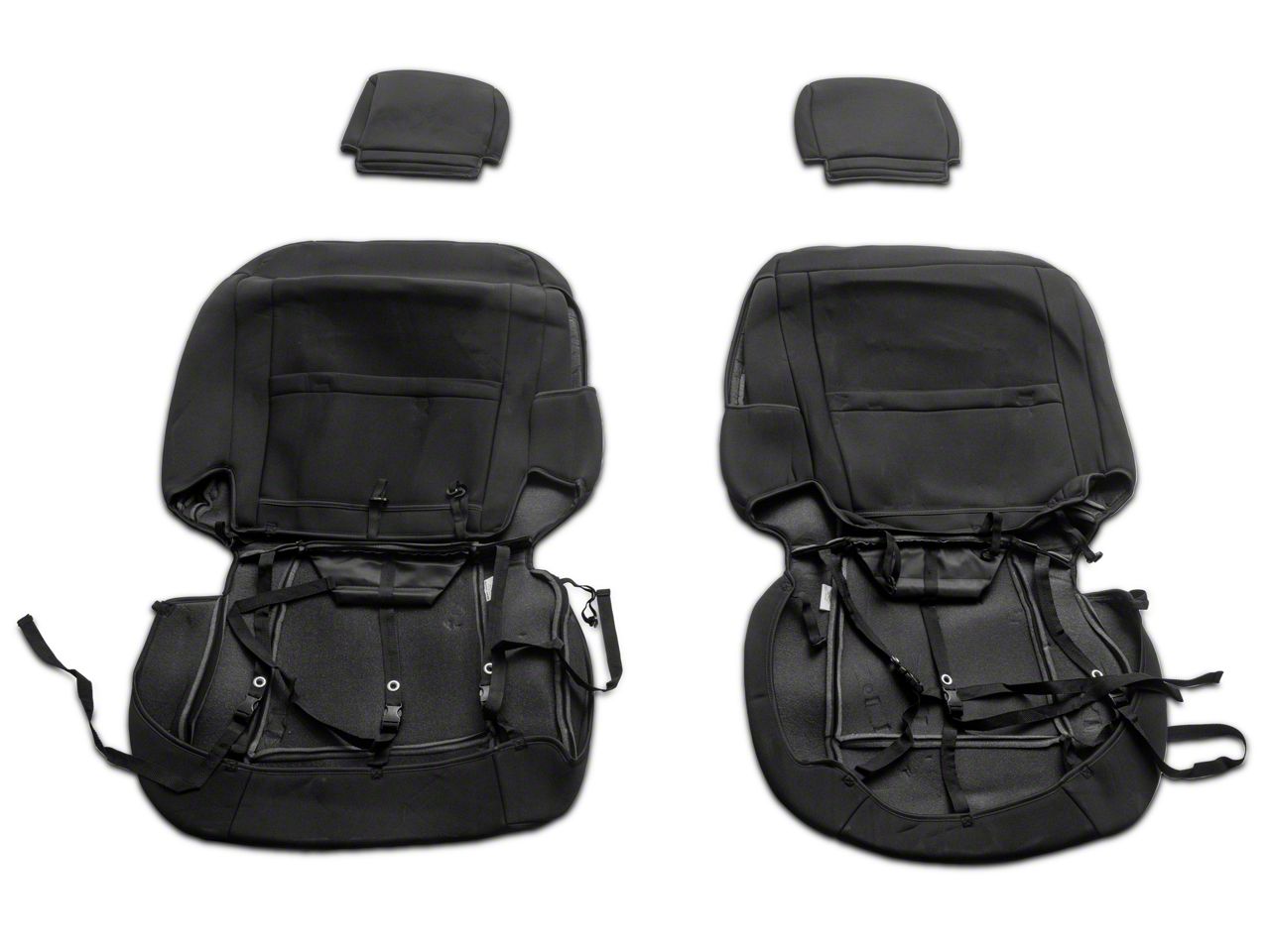Rough Country F-150 Neoprene Front and Rear Seat Covers; Black 91018 ...