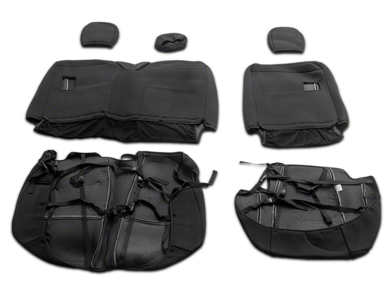 Rough Country F-150 Neoprene Front and Rear Seat Covers; Black 91018 ...
