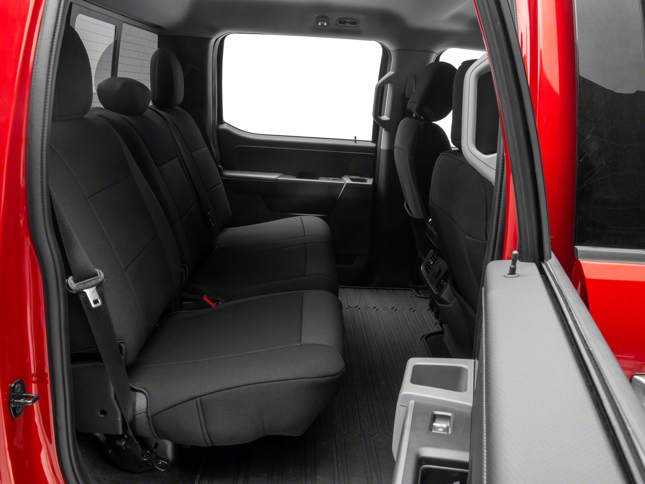 Rough Country F-150 Neoprene Front and Rear Seat Covers; Black 91018 ...
