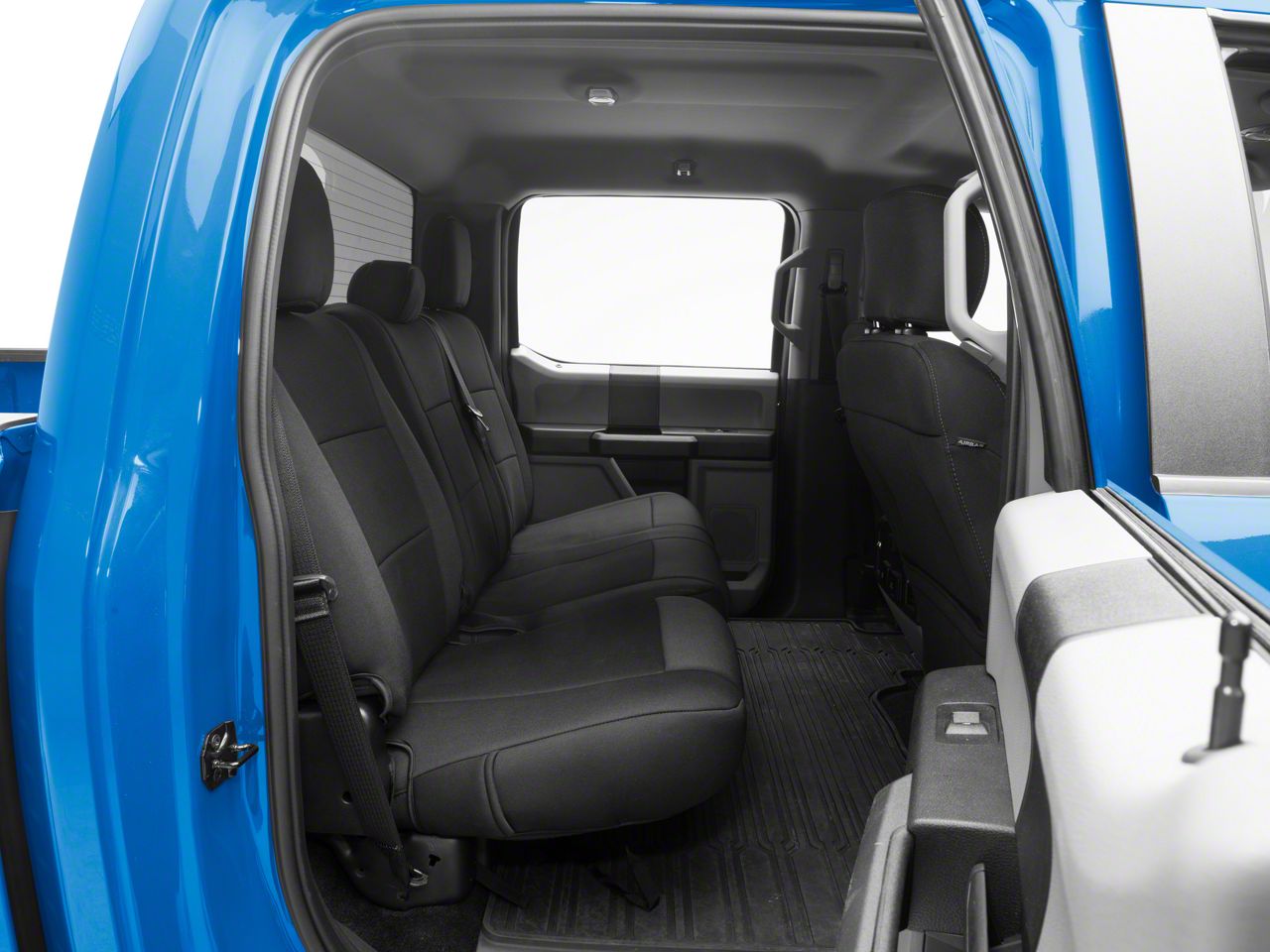 Rough Country F-150 Neoprene Rear Seat Covers; Black 91017 (15-26 F-150 ...