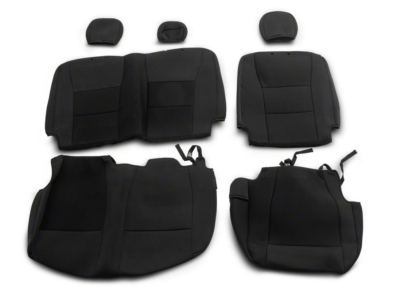 Rough Country F-150 Neoprene Rear Seat Covers; Black 91017 (15-25 F-150 ...
