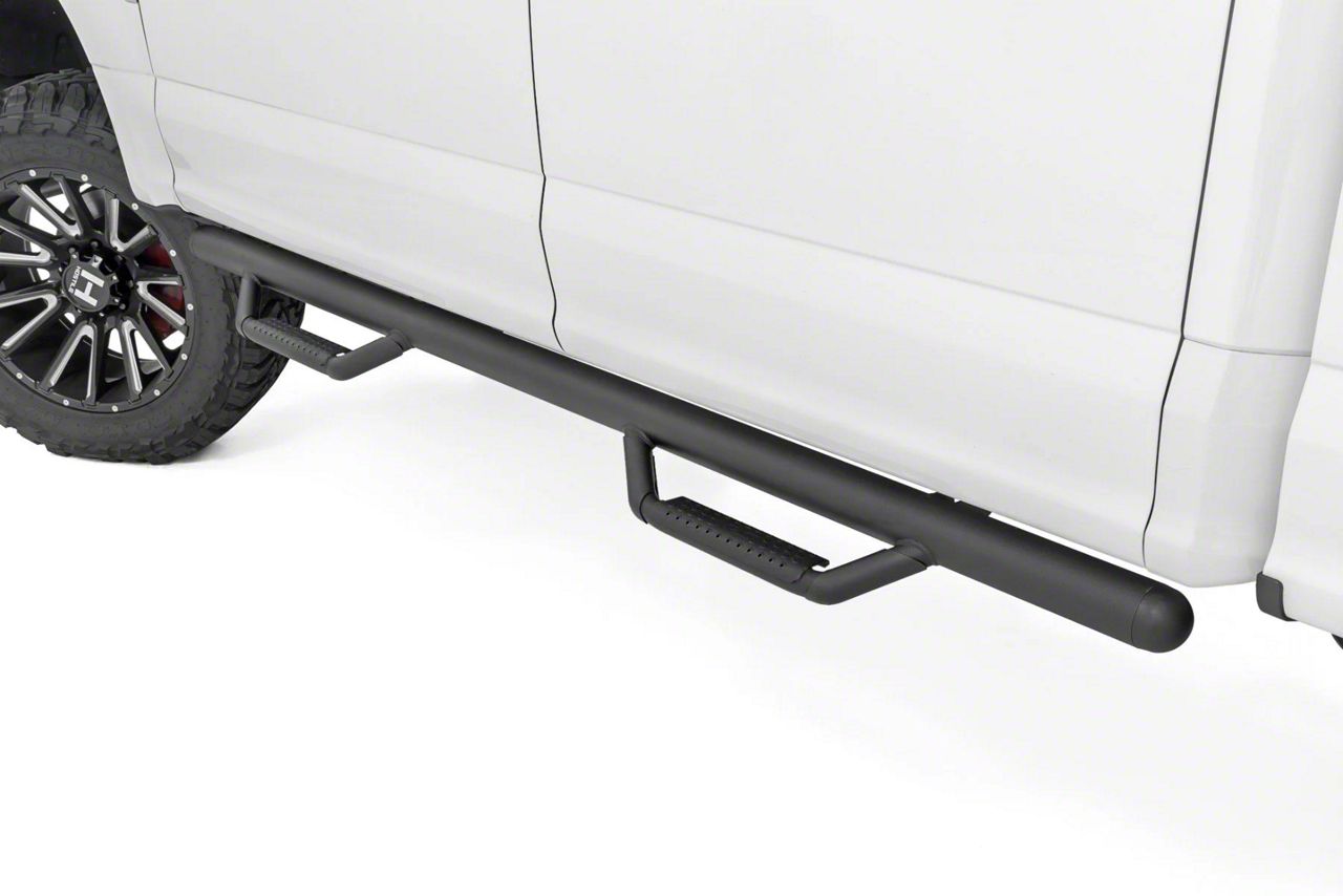 Rough Country F-250 Super Duty Cab Length Nerf Side Step Bars; Black ...