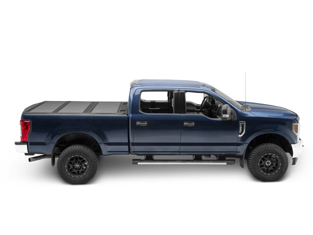 Rough Country F-250 Super Duty Hard Tri-Fold Flip-Up Tonneau Cover ...