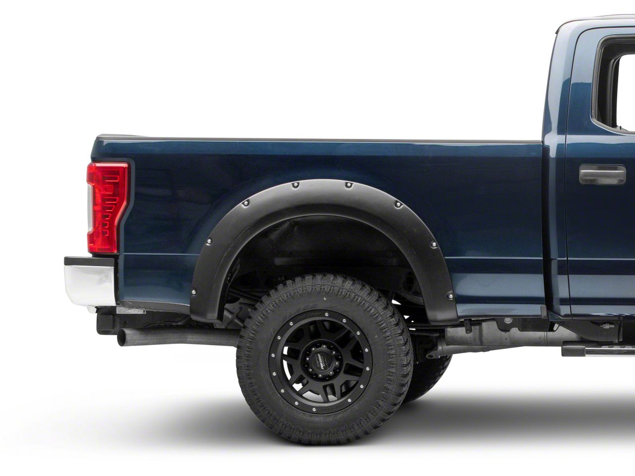 Rough Country F-250 Super Duty Pocket Fender Flares, Flat Black F ...