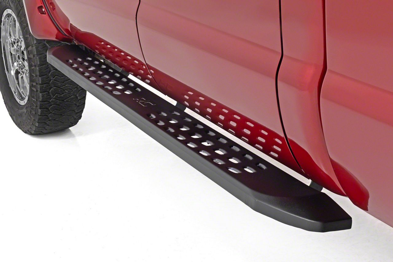 Rough Country F-250 Super Duty RPT2 Running Boards; Matte Black 44009 ...
