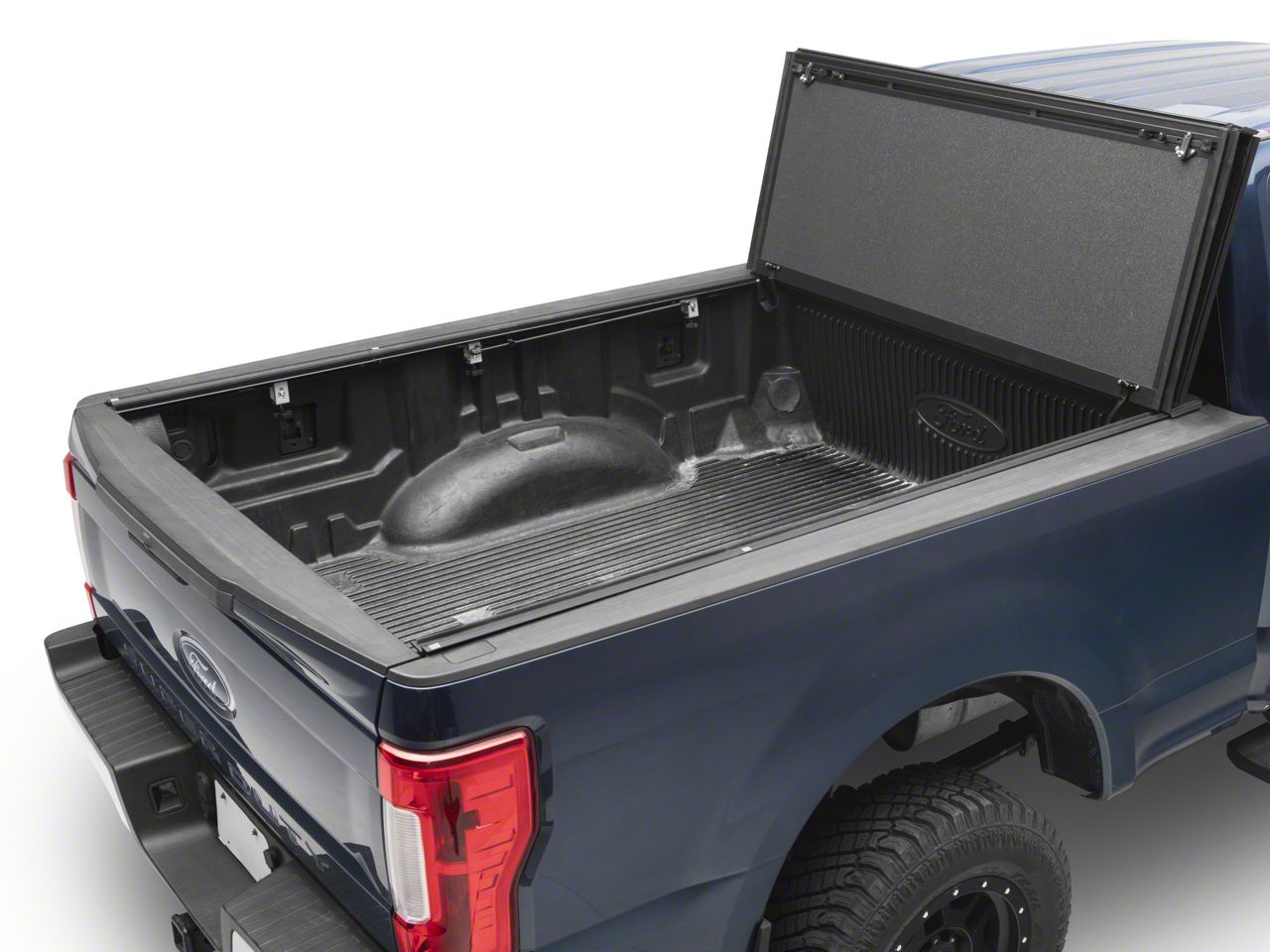 Rough Country F-350 Super Duty Hard Tri-Fold Flip-Up Tonneau Cover ...