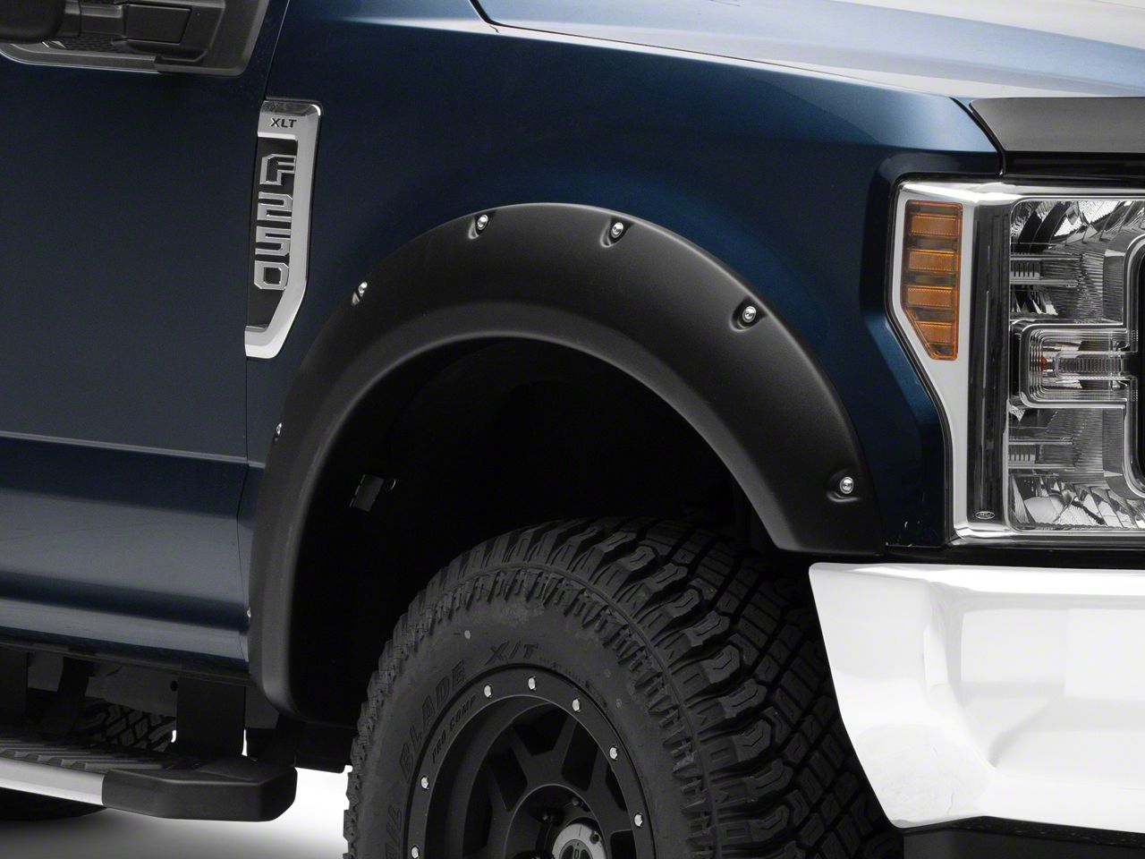 Rough Country F-350 Super Duty Pocket Fender Flares, Flat Black F-F21112A (17-22 F-350 Super ...