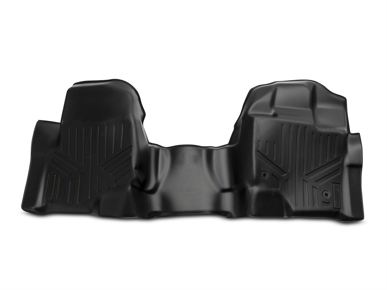 Rough Country F-150 Heavy Duty Front Over the Hump Floor Mats; Black M ...