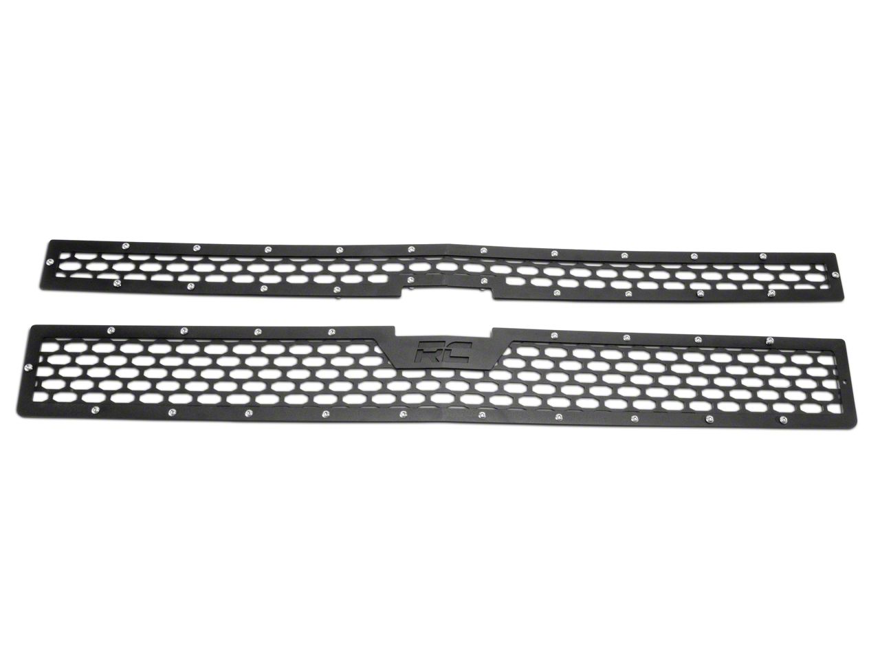 Rough Country Silverado 1500 Mesh Upper Grille Inserts; Black 70101 (14 ...