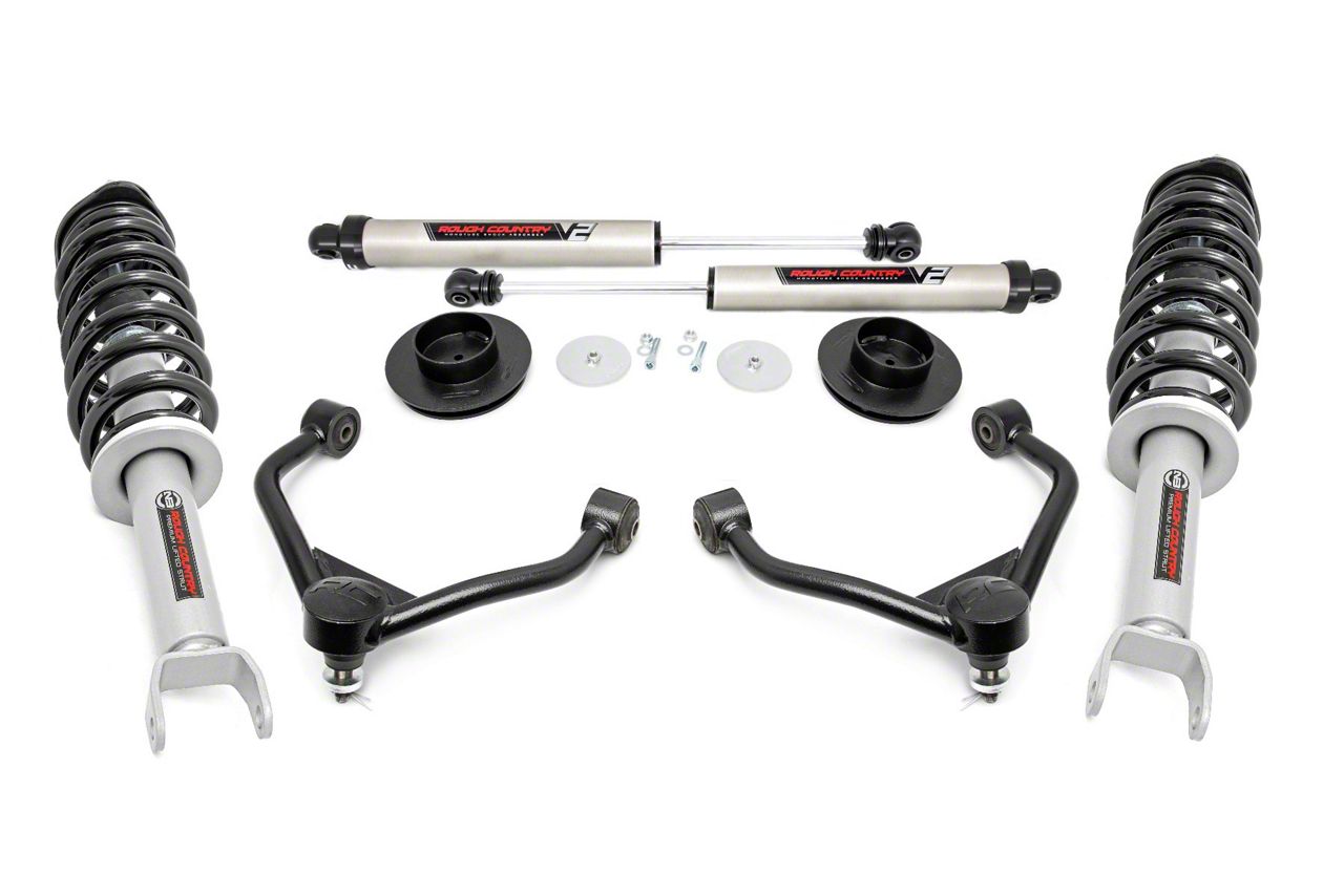 Rough Country RAM 1500 3-Inch Bolt-On Suspension Lift Kit with Lifted ...