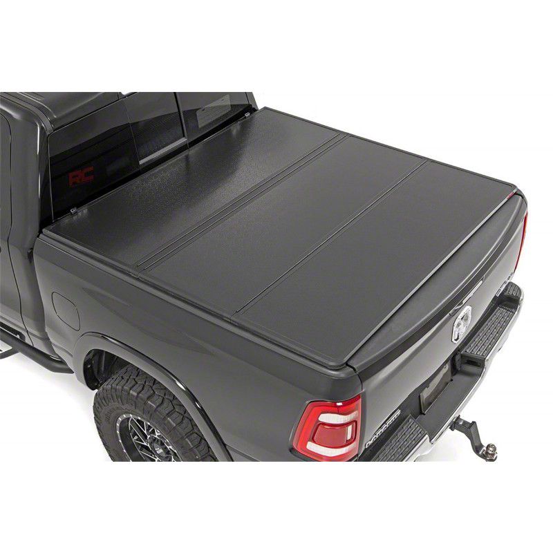 Rough Country RAM 1500 Hard Tri-Fold Tonneau Cover 45309550A (09-18 RAM ...