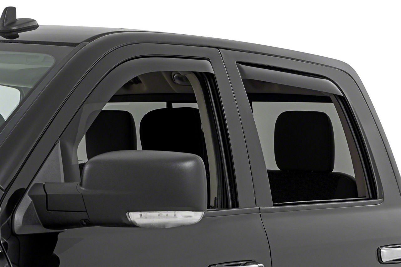 Rough Country RAM 1500 In Channel Rain Guard Side Window Deflectors ...