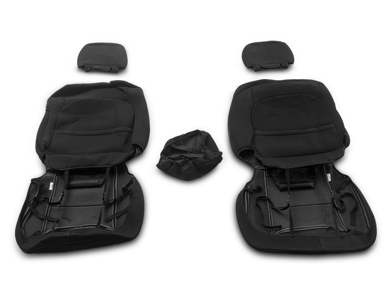 Rough Country RAM 1500 Neoprene Front Seat Covers Black 91040 19 25 RAM 1500 w Bucket Seats Free Shipping