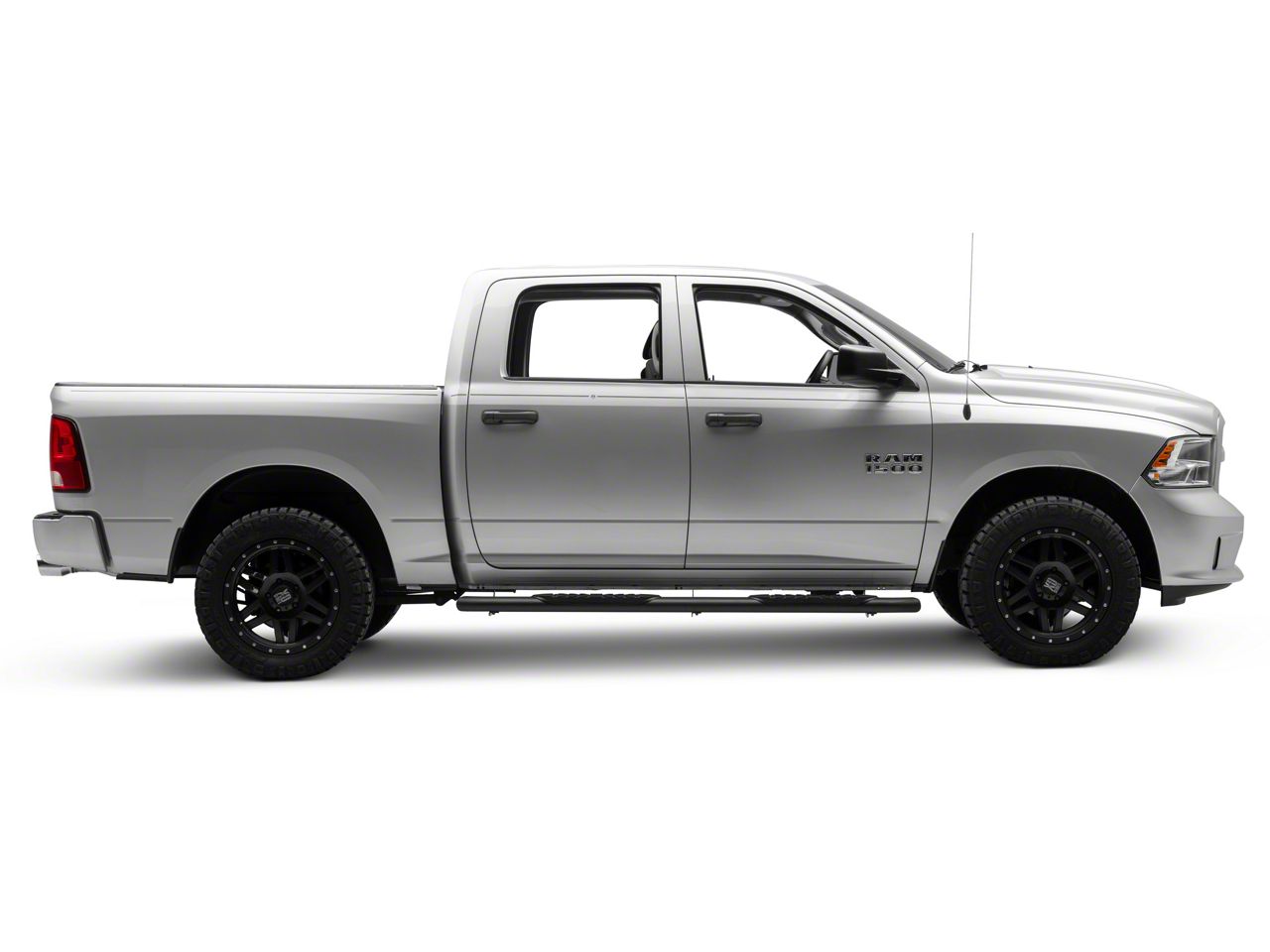 Rough Country RAM 1500 Oval Nerf Side Step Bars; Black 21003 (09-18 RAM ...