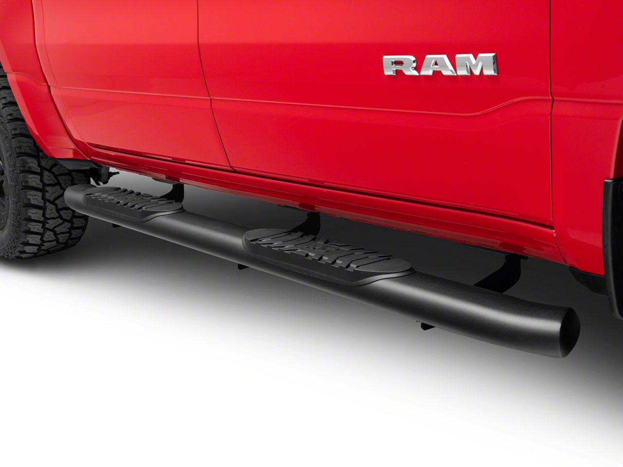 Rough Country RAM 1500 Oval Nerf Side Step Bars; Black 21004 (19-25 RAM ...