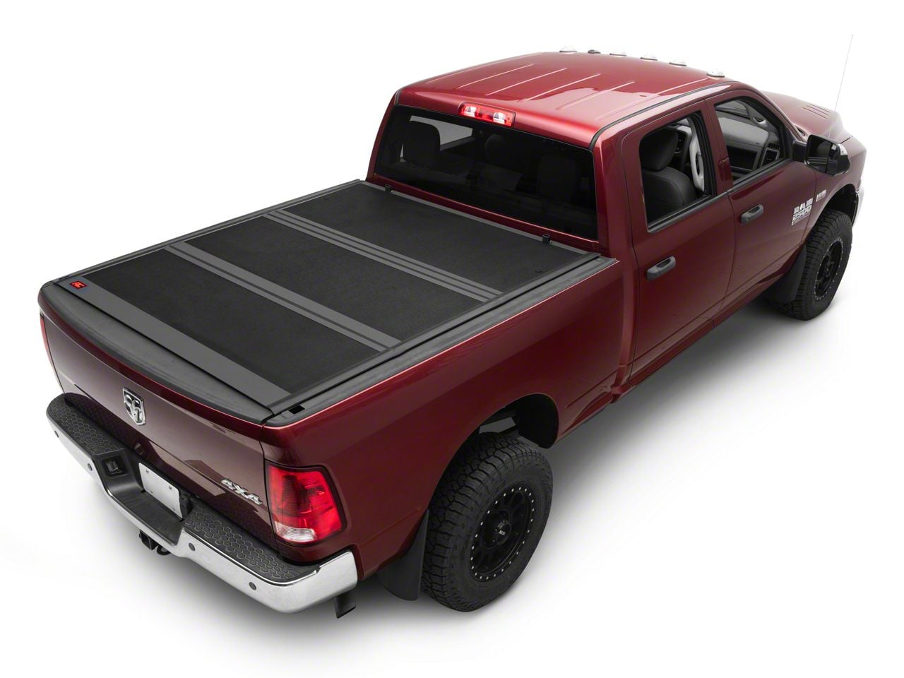 Rough Country RAM 2500 Hard Low Profile Tri-Fold Tonneau Cover ...