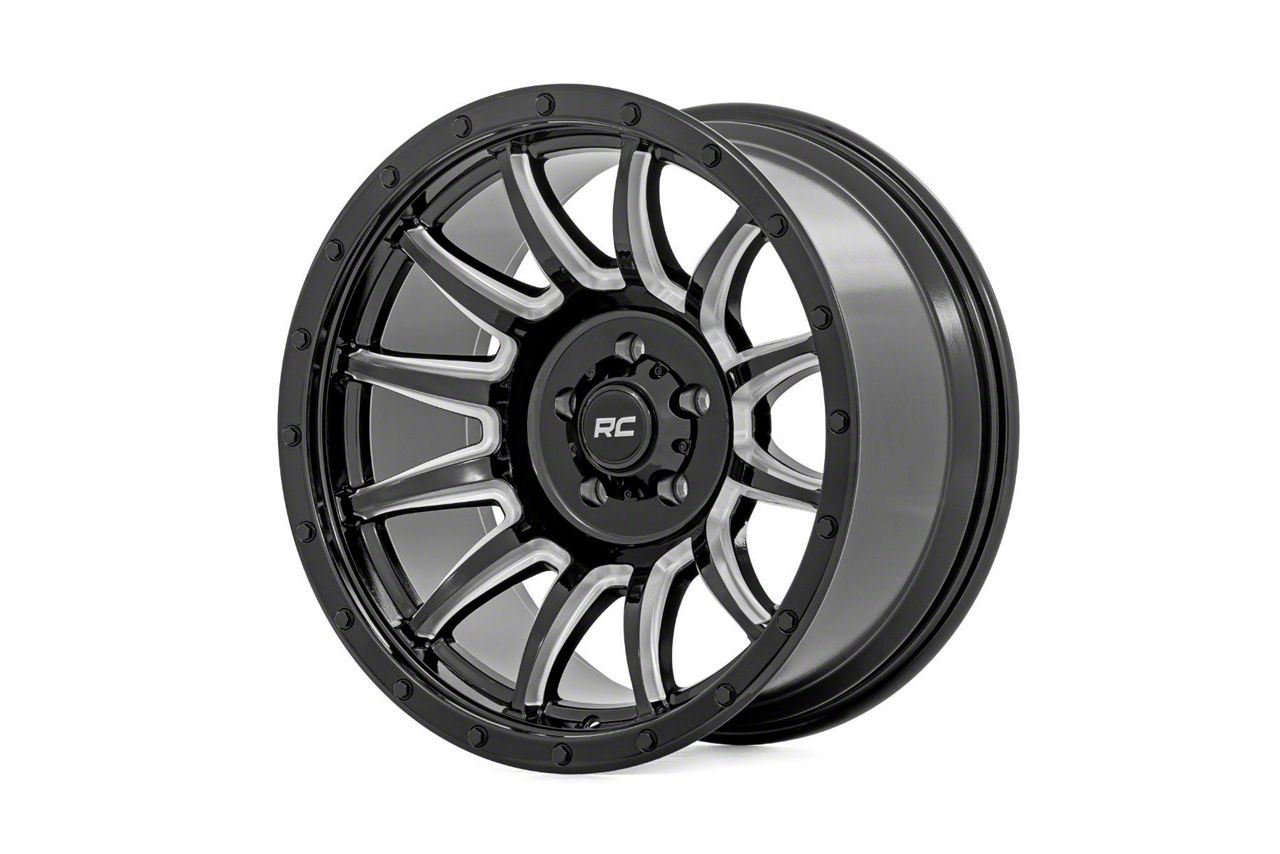 Rough Country Ranger 90 Series Gloss Black with Machined Spokes 6-Lug ...