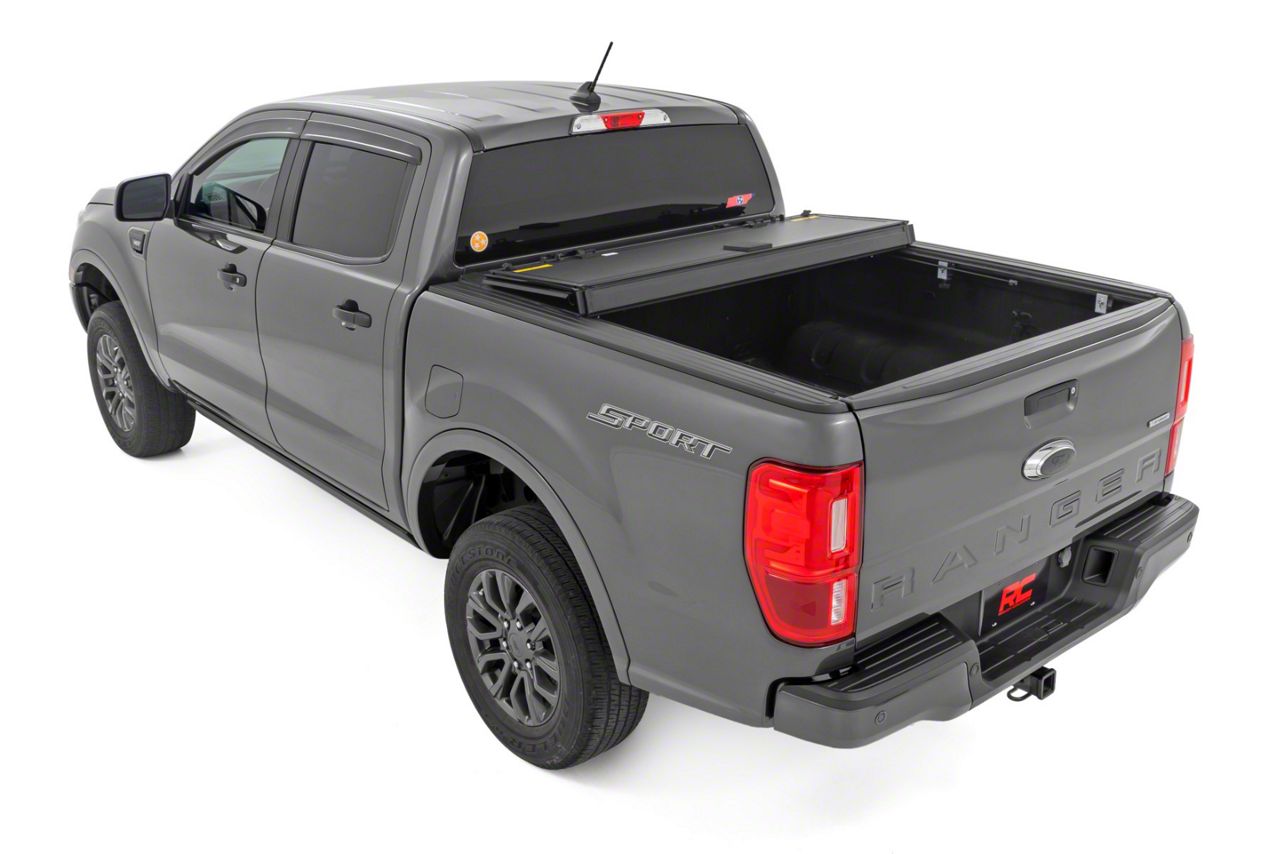 Rough Country Ranger Hard Tri-Fold Flip-Up Tonneau Cover FR26644 (19-23 ...