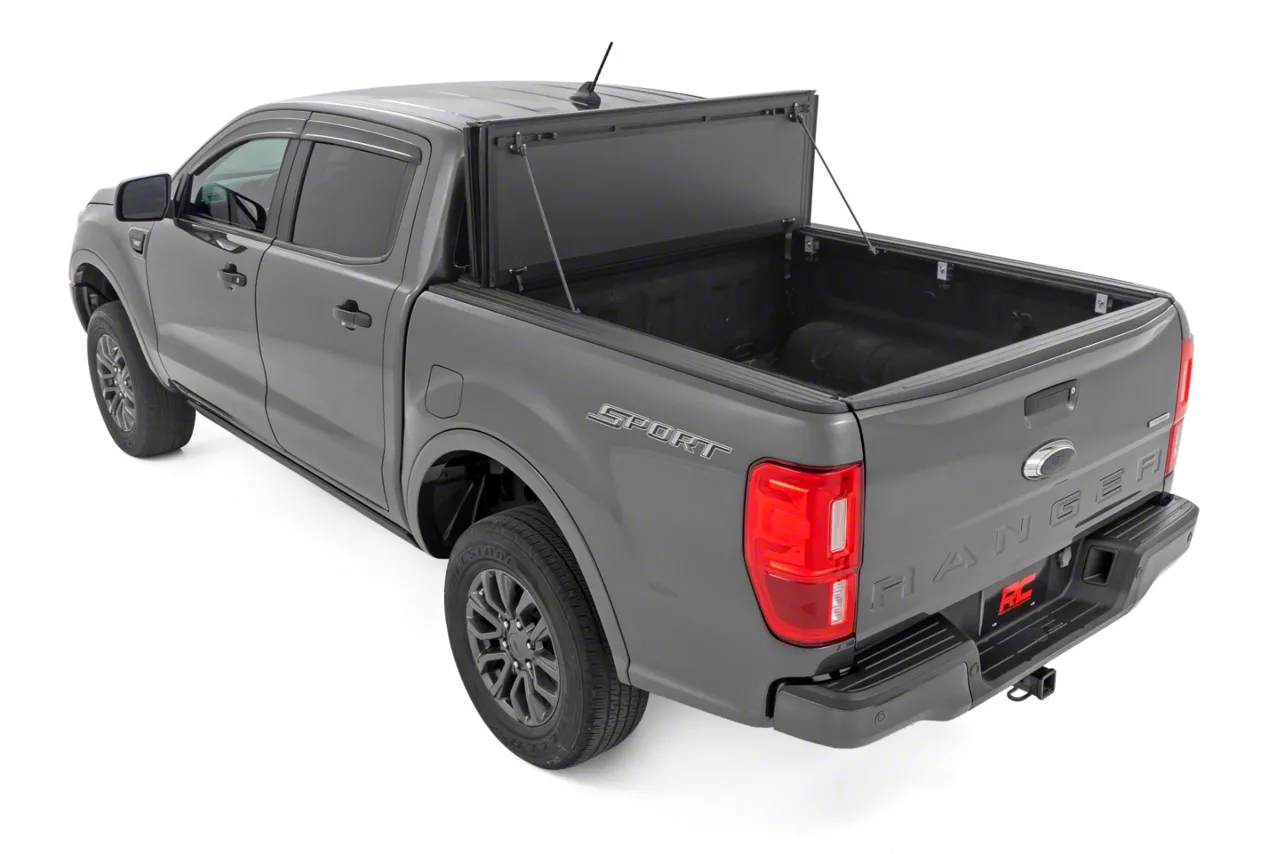 Rough Country Ranger Hard Tri-Fold Flip-Up Tonneau Cover FR26644 (19-23 ...