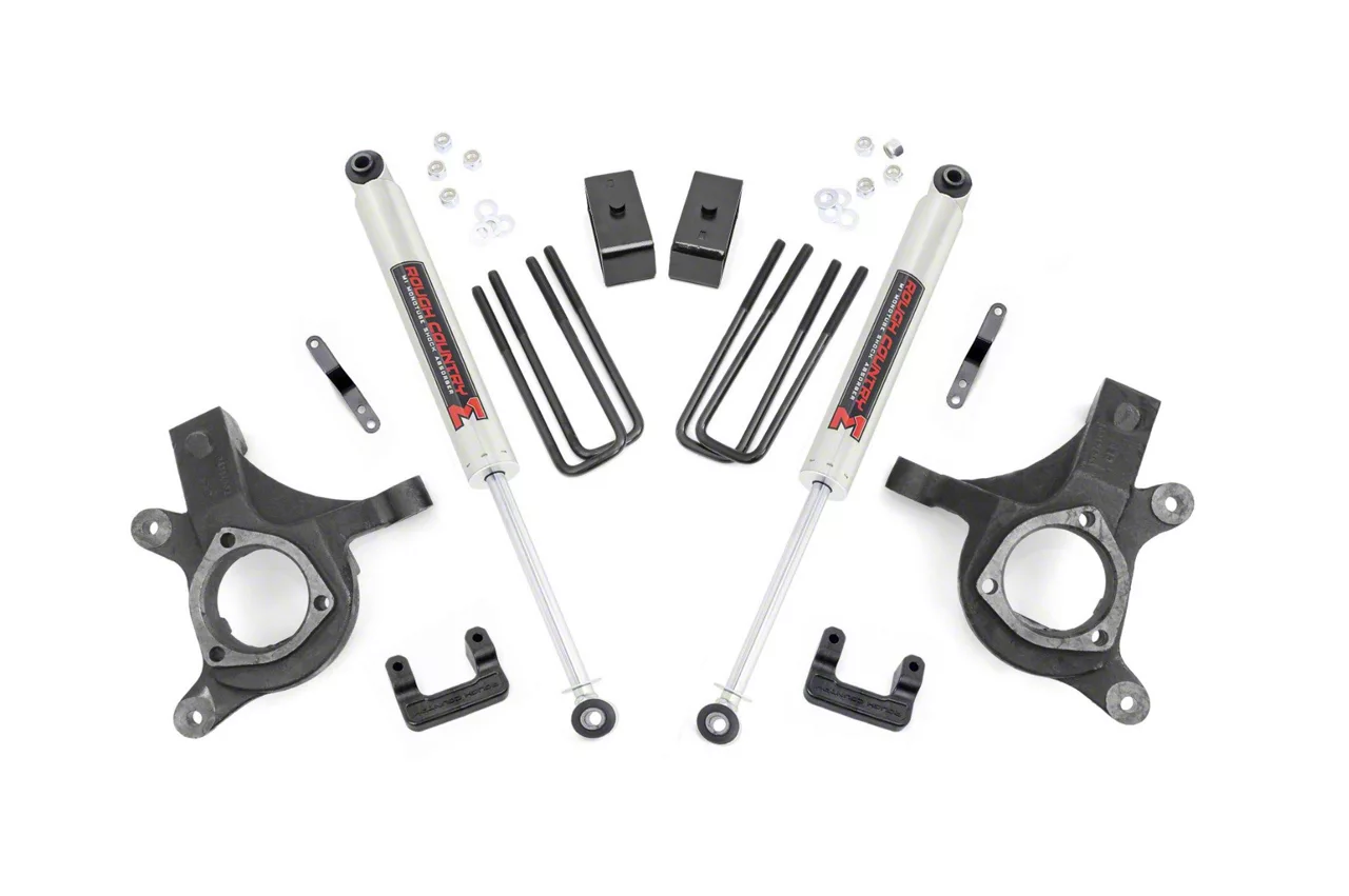 Rough Country Sierra 1500 5-Inch Suspension Lift Kit with M1 Monotube ...