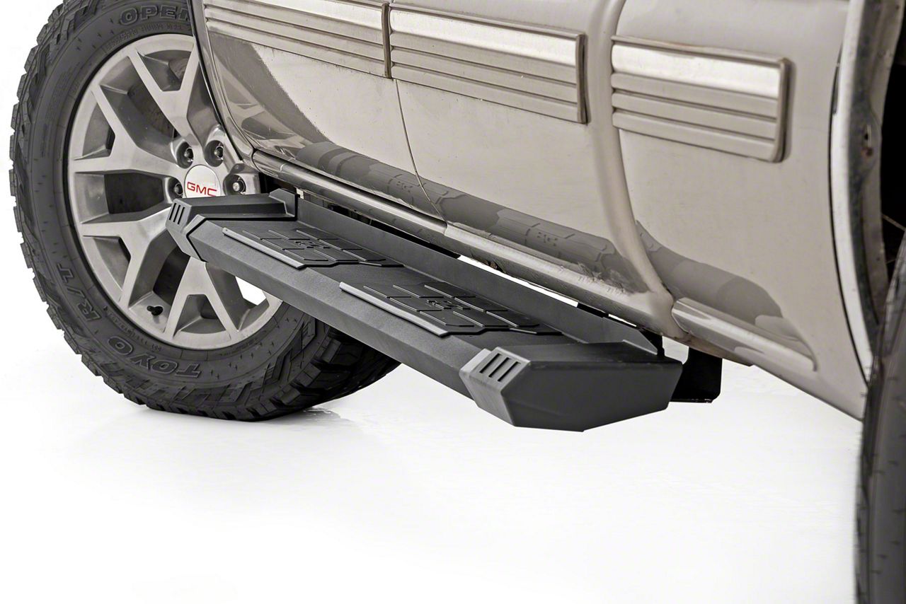 Rough Country Sierra 1500 HD2 Aluminum Running Boards; Black SRB990677A ...