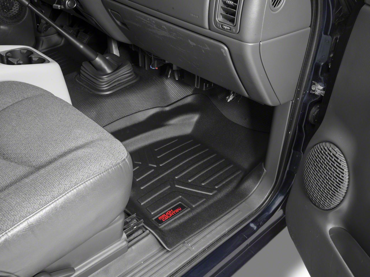 Rough Country Sierra 1500 Heavy Duty Front Floor Mats; Black M-2991 (99 ...