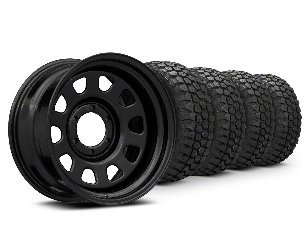 Silverado 1500 17x9 Rough Country Steel & 33in Ironman Mud-Terrain All ...