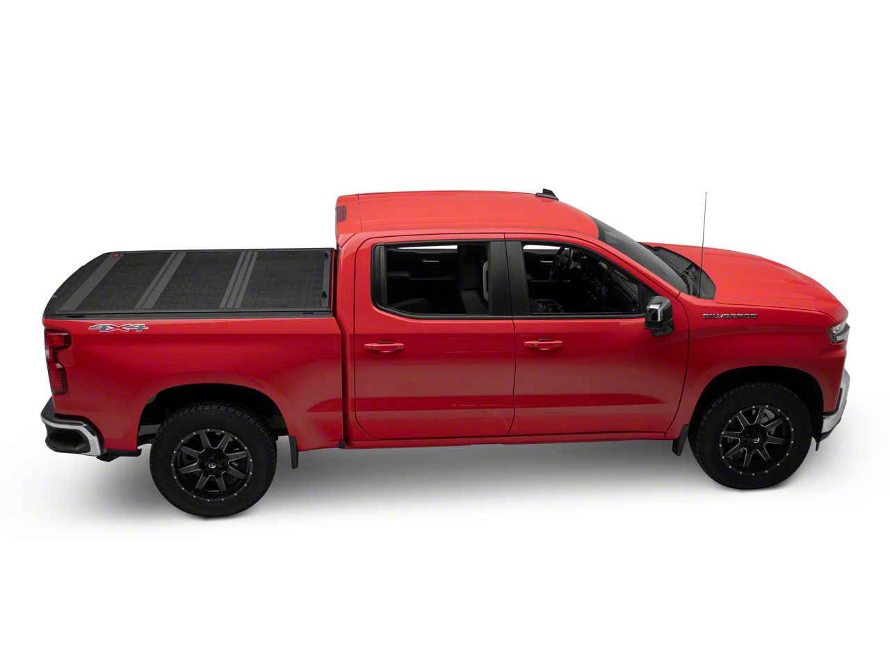 Rough Country Silverado 1500 Hard Low Profile Tri-Fold Tonneau Cover ...