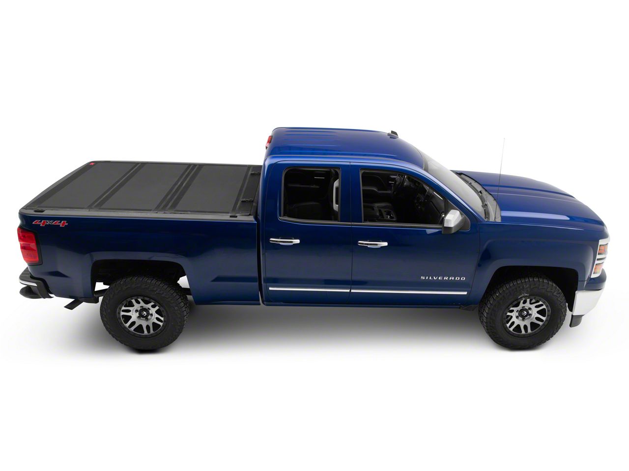 Rough Country Silverado 1500 Hard Tri-Fold Flip-Up Tonneau Cover ...