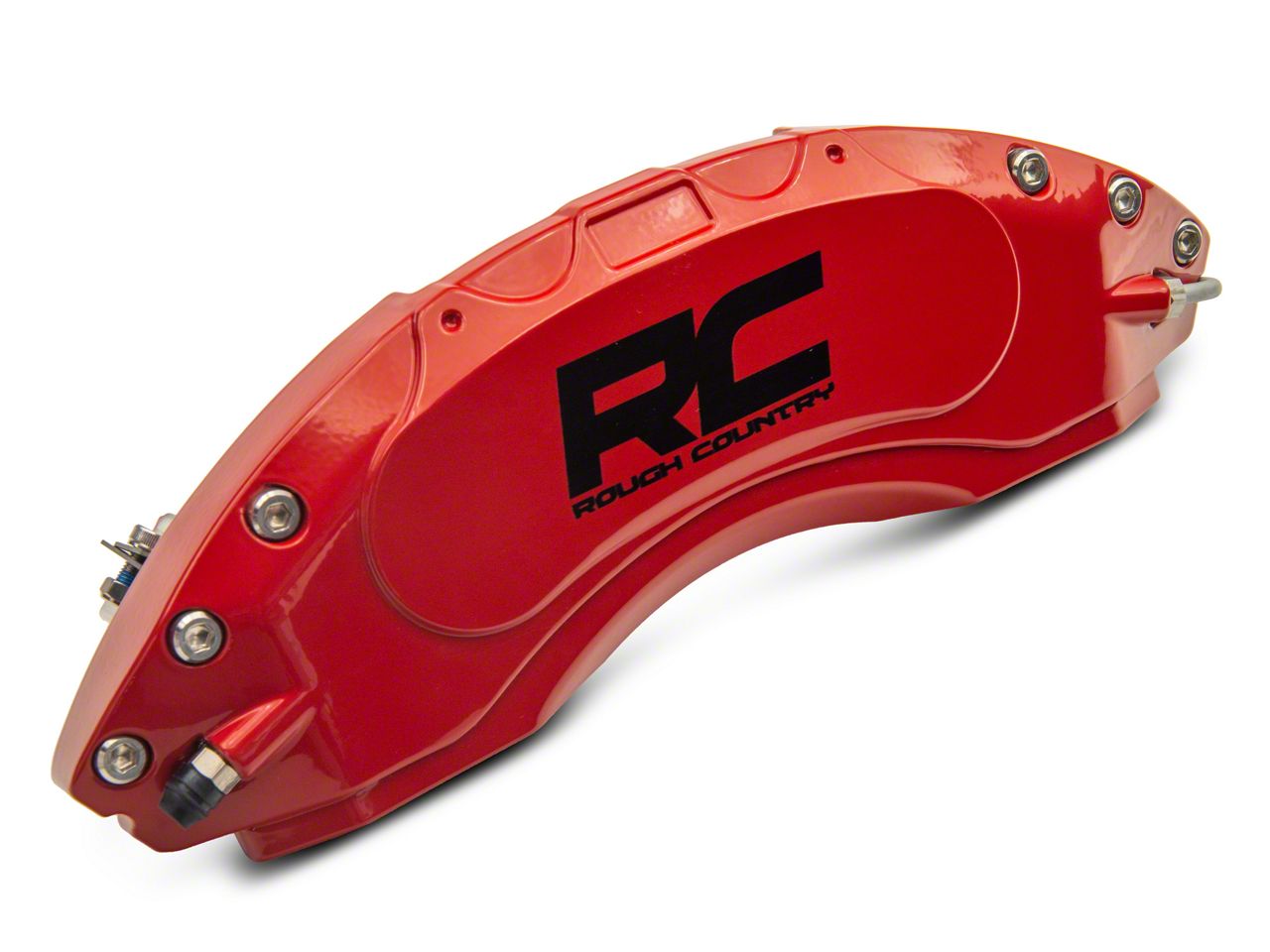 Rough Country Silverado 1500 Red Brake Caliper Covers; Front and Rear ...