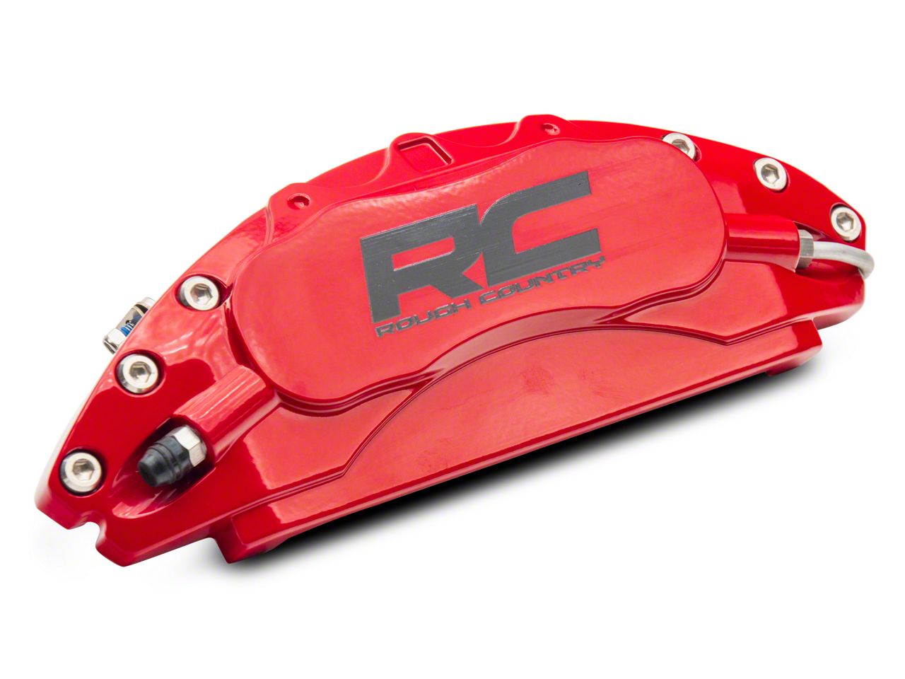 Rough Country Silverado 1500 Brake Caliper Covers; Red; Front and Rear ...
