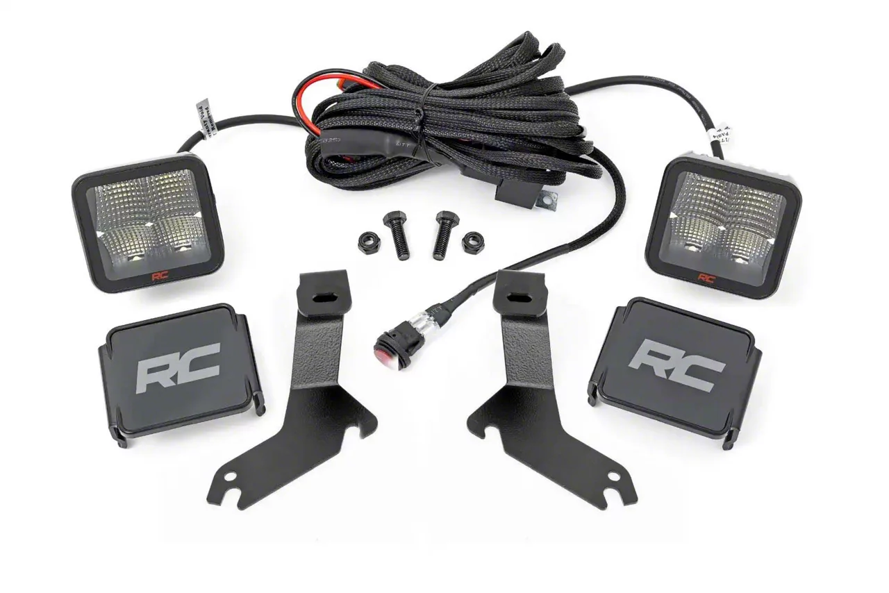 Rough Country Silverado 1500 Spectrum Series LED Ditch Light Kit; Spot ...