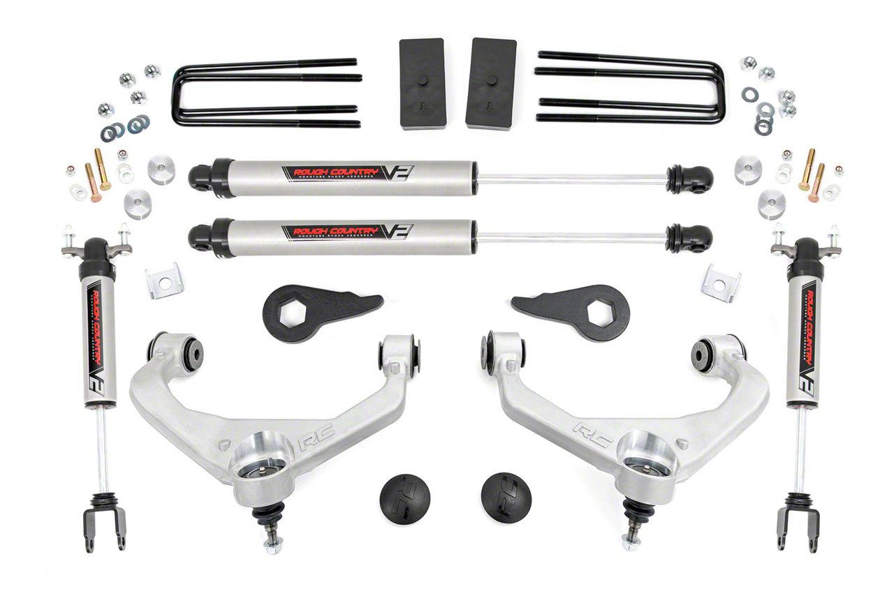 Rough Country Silverado 3500 3.50-Inch Bolt-On Suspension Lift Kit with ...