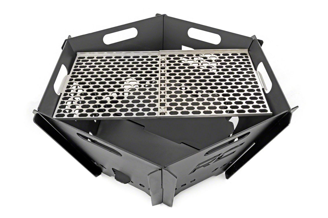 Rough Country Universal AT Overland Collapsible Fire Pit Stainless ...