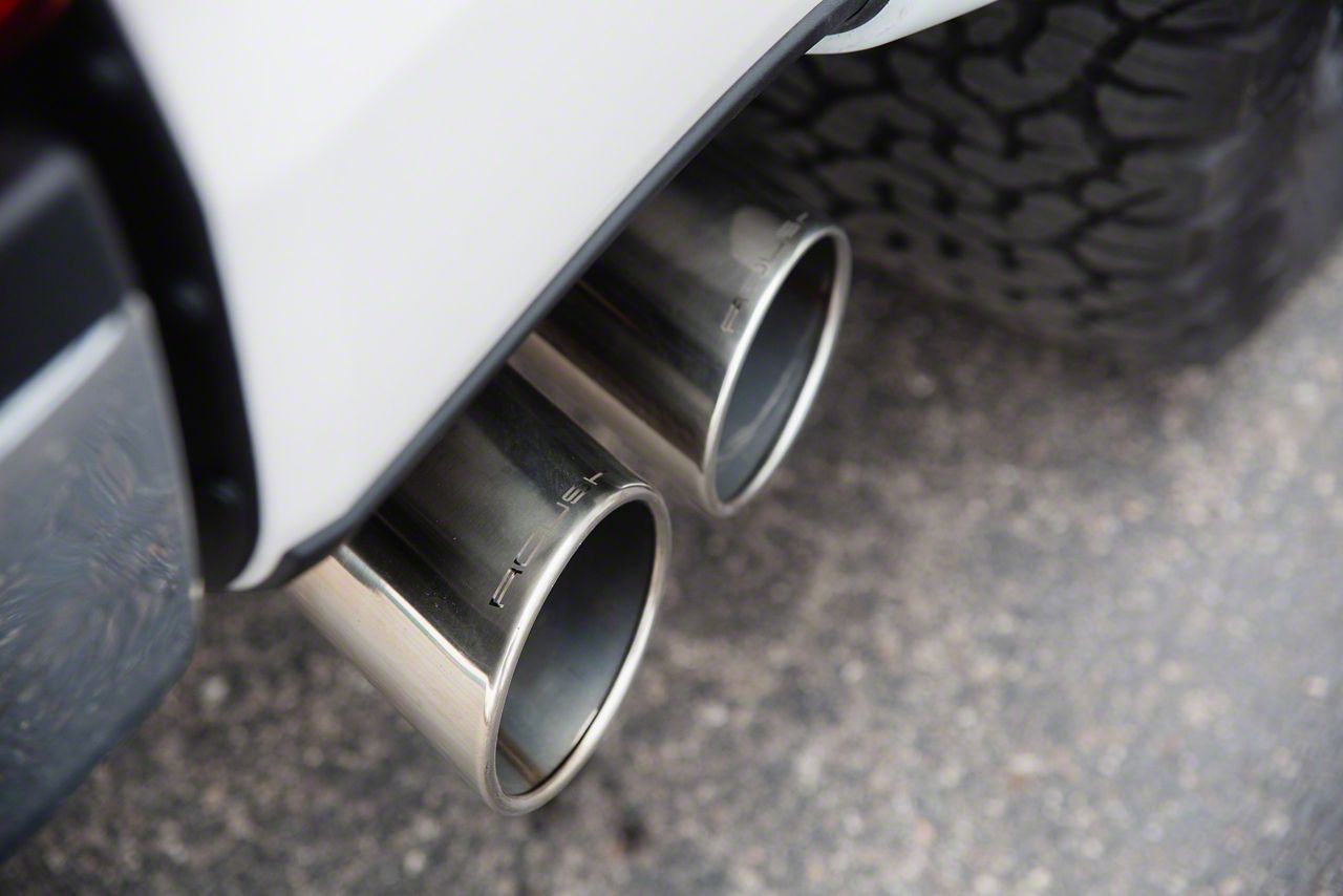 Roush F-250 Super Duty Single Exhaust System with Polished Tips; Side ...
