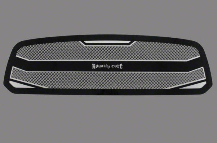 Royalty Core RAM 1500 RC4 Layered Upper Grille Insert; Gloss Black ...