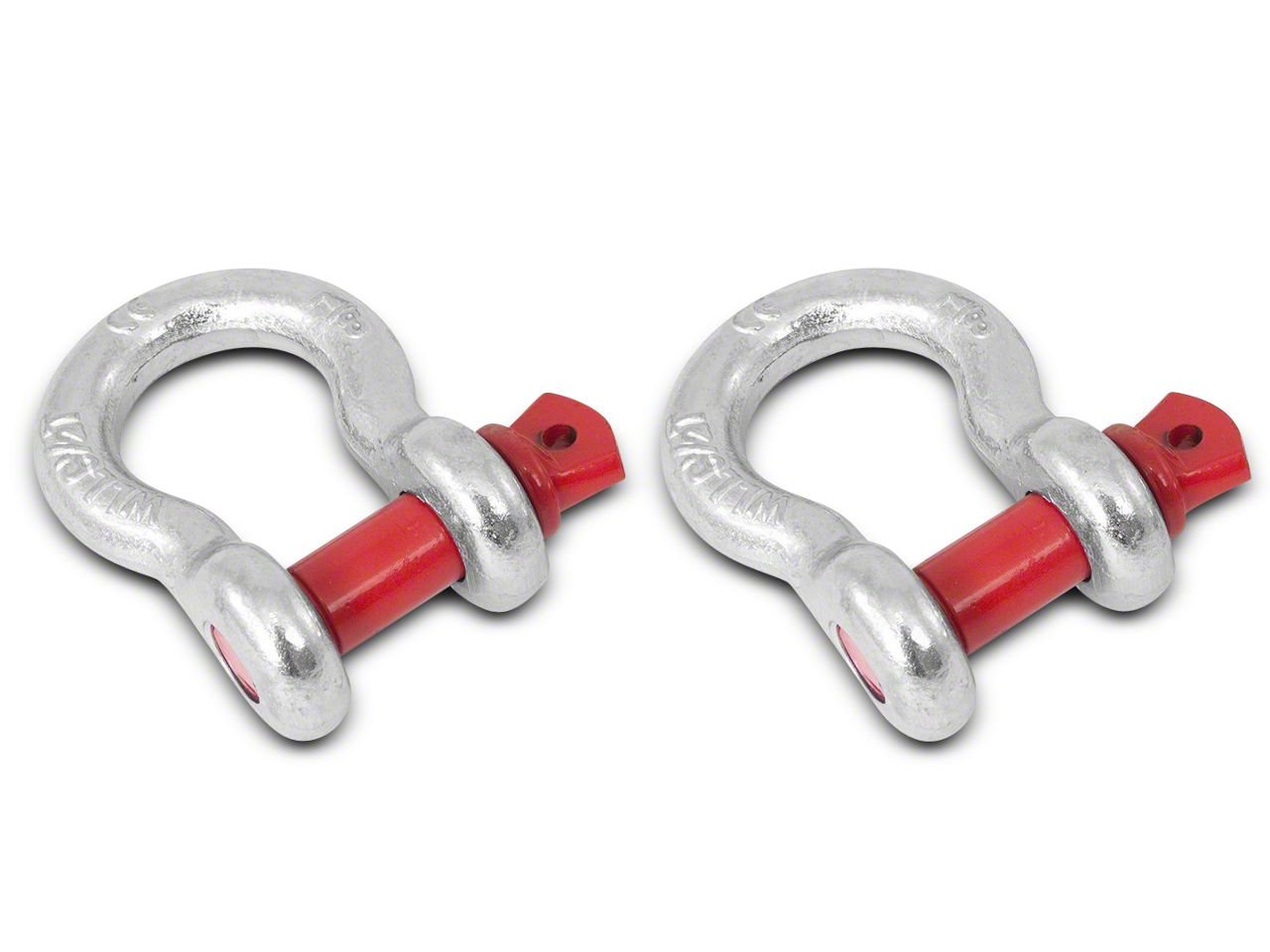 Rugged Ridge RAM 1500 5/8-Inch D-Ring Shackles - Silver 11235.02