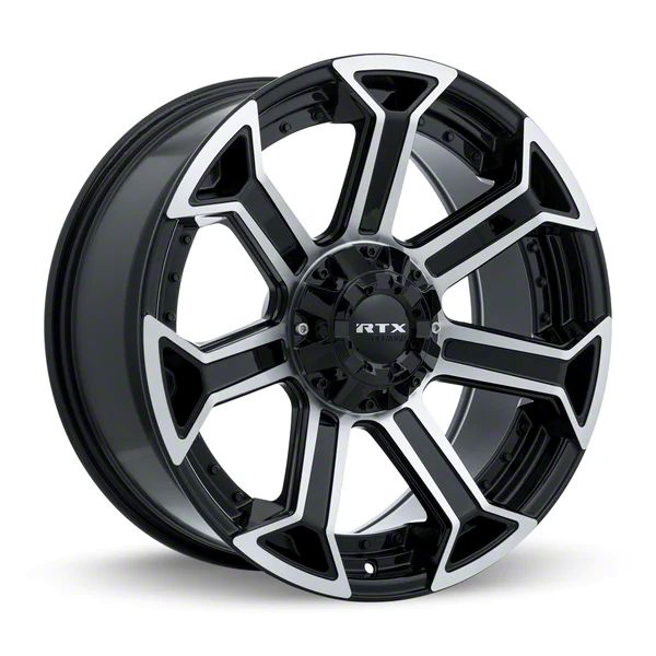 RTX Offroad Wheels F-350 Super Duty Peak Gloss Black Machined 8-Lug ...