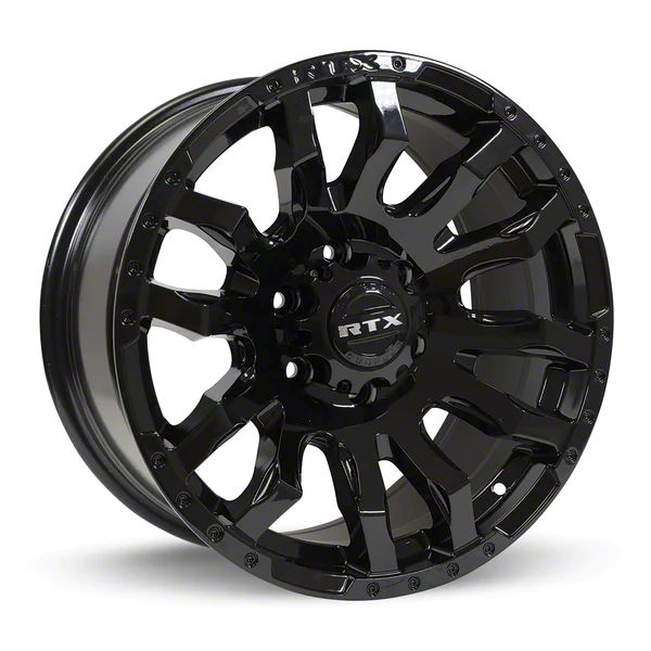 RTX Offroad Wheels F-350 Super Duty Patton Gloss Black 8-Lug Wheel ...