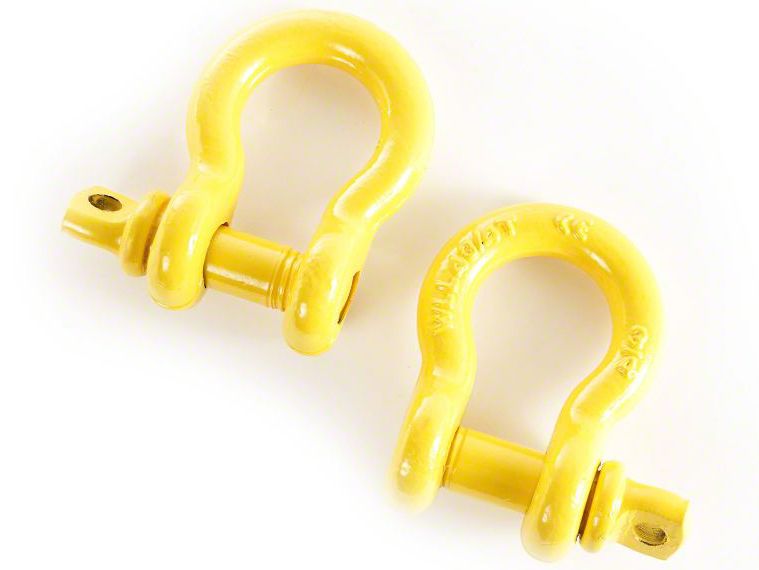 Rugged Ridge Silverado 1500 3/4-Inch D-Ring Shackles - Yellow 11235.15
