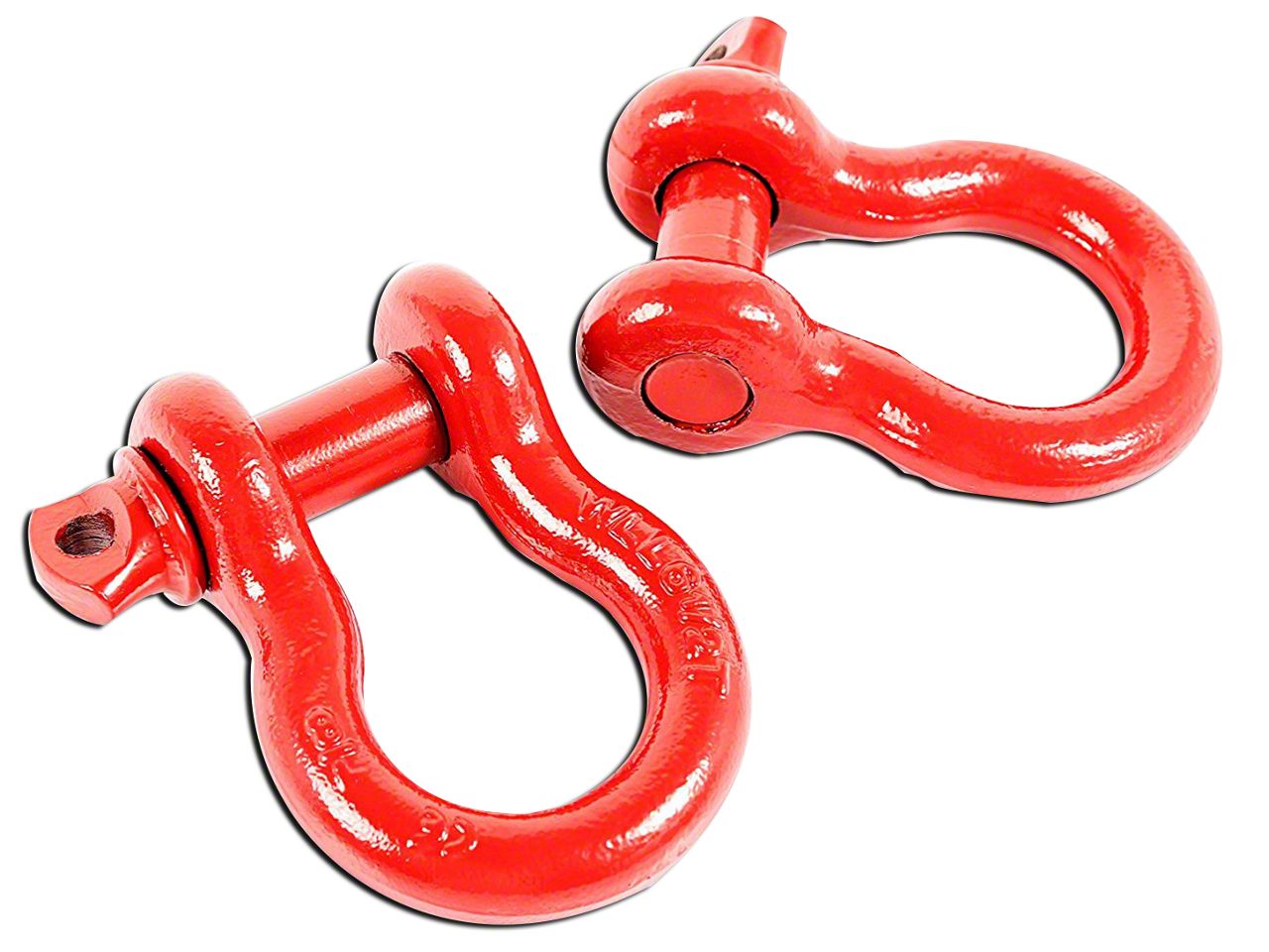 Rugged Ridge F-150 7/8-Inch D-Ring Shackles - Red 11235.13