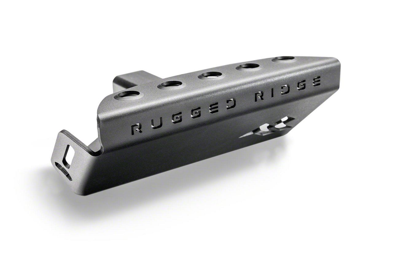 Rugged Ridge F-150 2-Inch Reciever Hitch Skid Plate; Textured Black ...