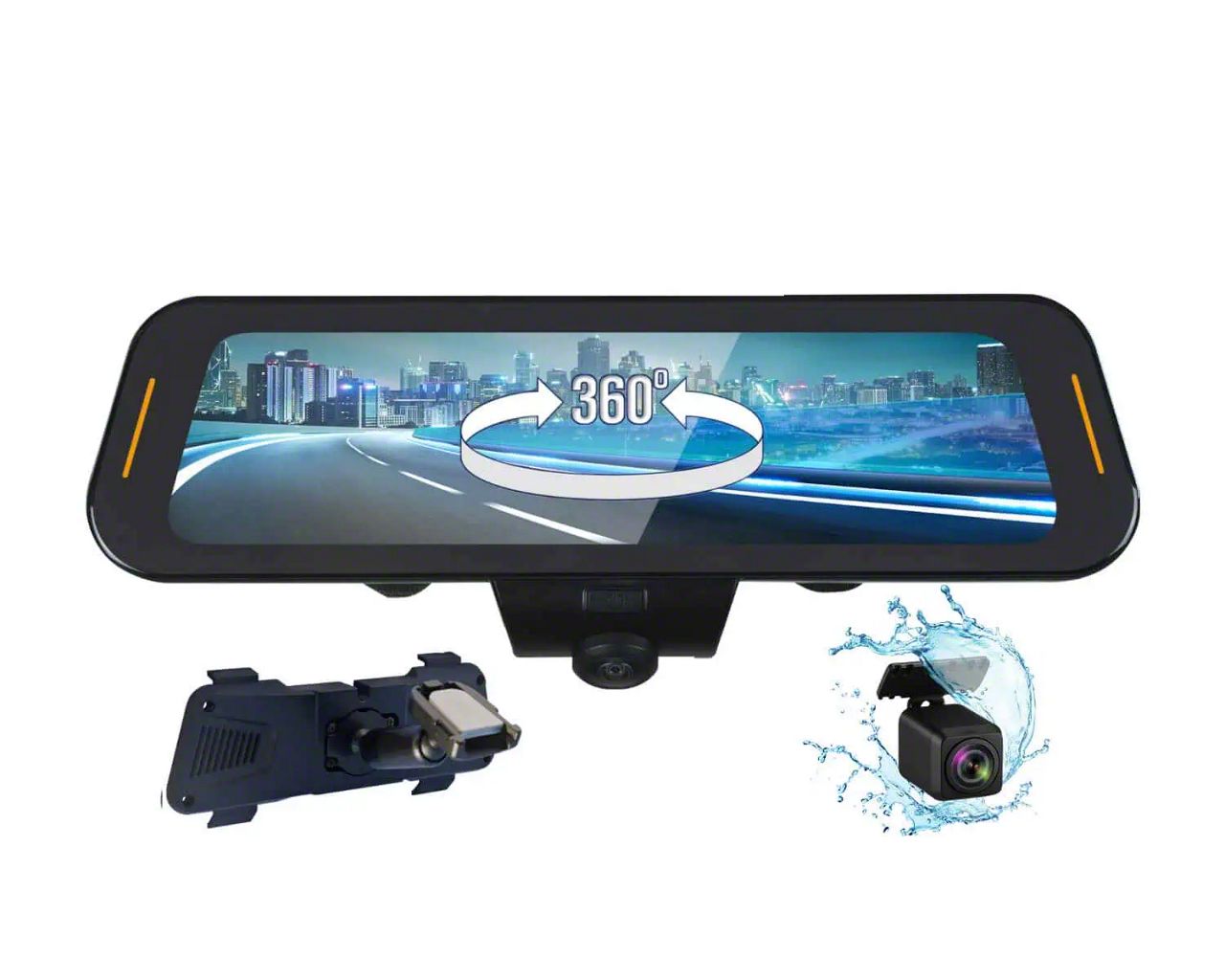 Rydeen Ranger 360 Surround View Frameless Rearview Mirror with 4K Dash ...