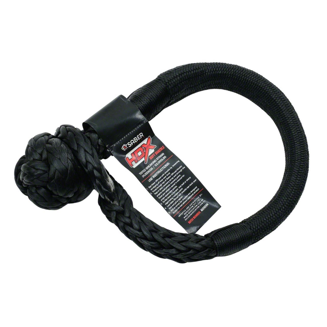 Saber Offroad Ranger 20,000KG HDX Technora Bound Soft Shackle SBR ...
